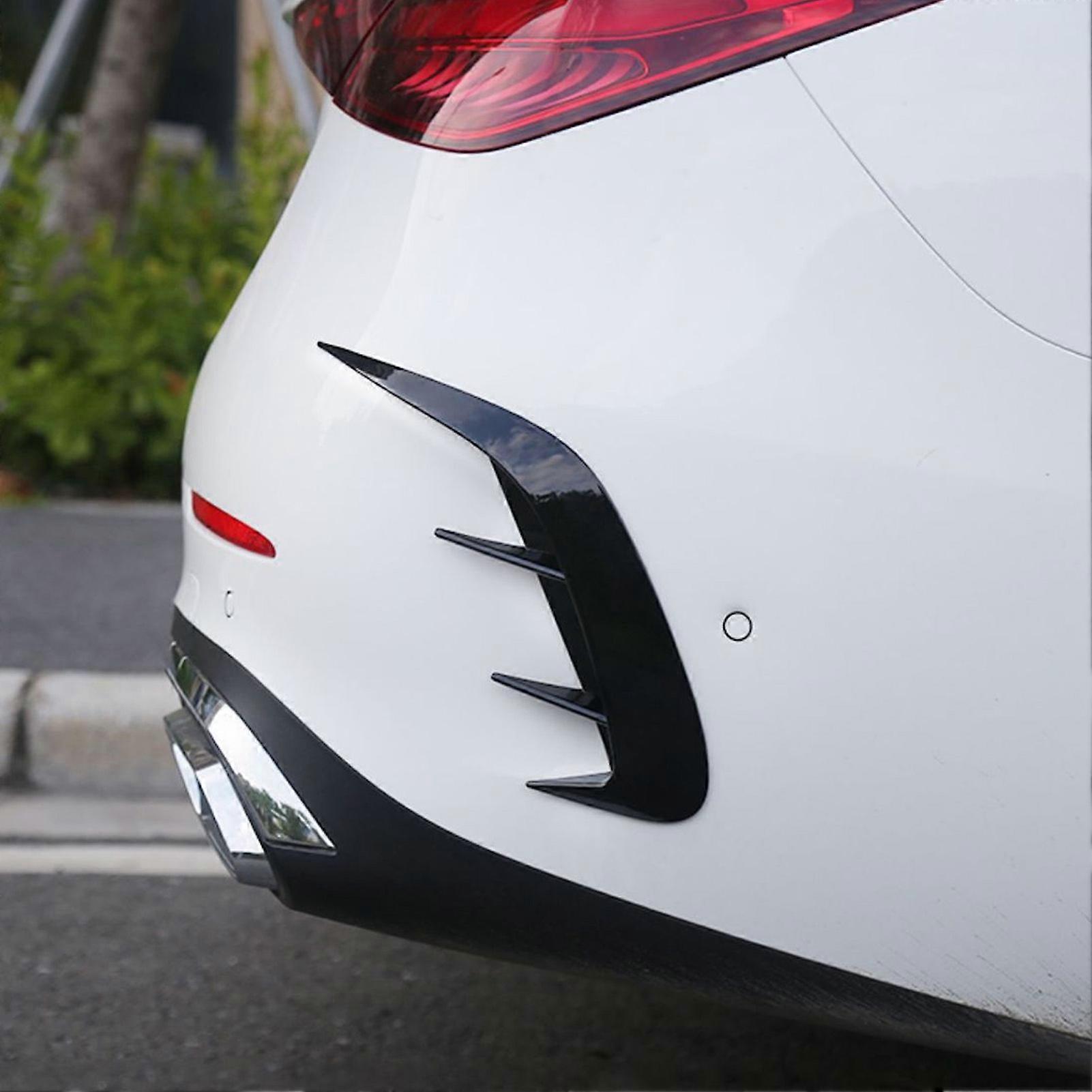 2PCS Rear Bumper Lip Spoiler Piano Black Smooth Surface Rust Proof ...