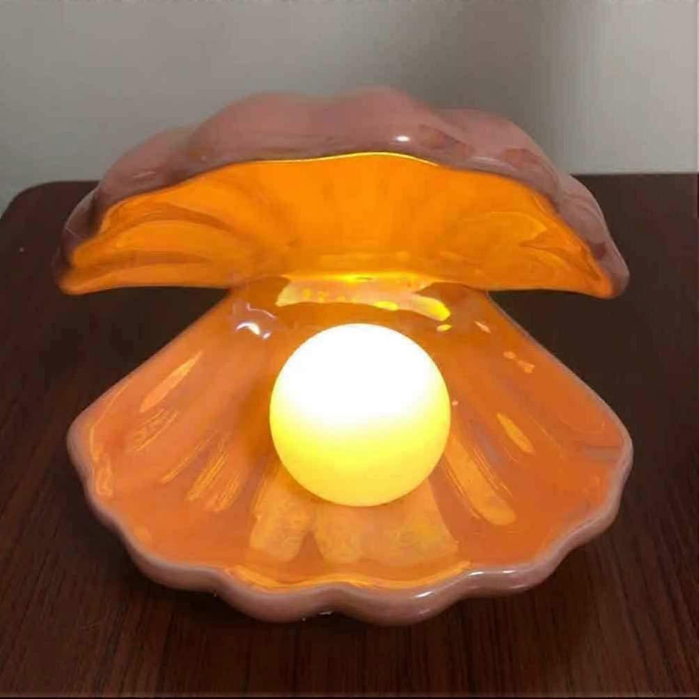 Shell Pearl Light LED Ceramic Pearl in Shell Light Clamshell Pearl Lamp ...