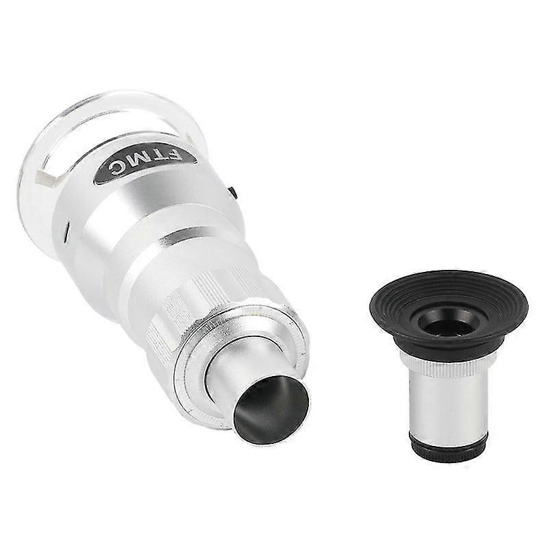 40X 60x 100x portable microscope scale measurement eyepiece led light ...