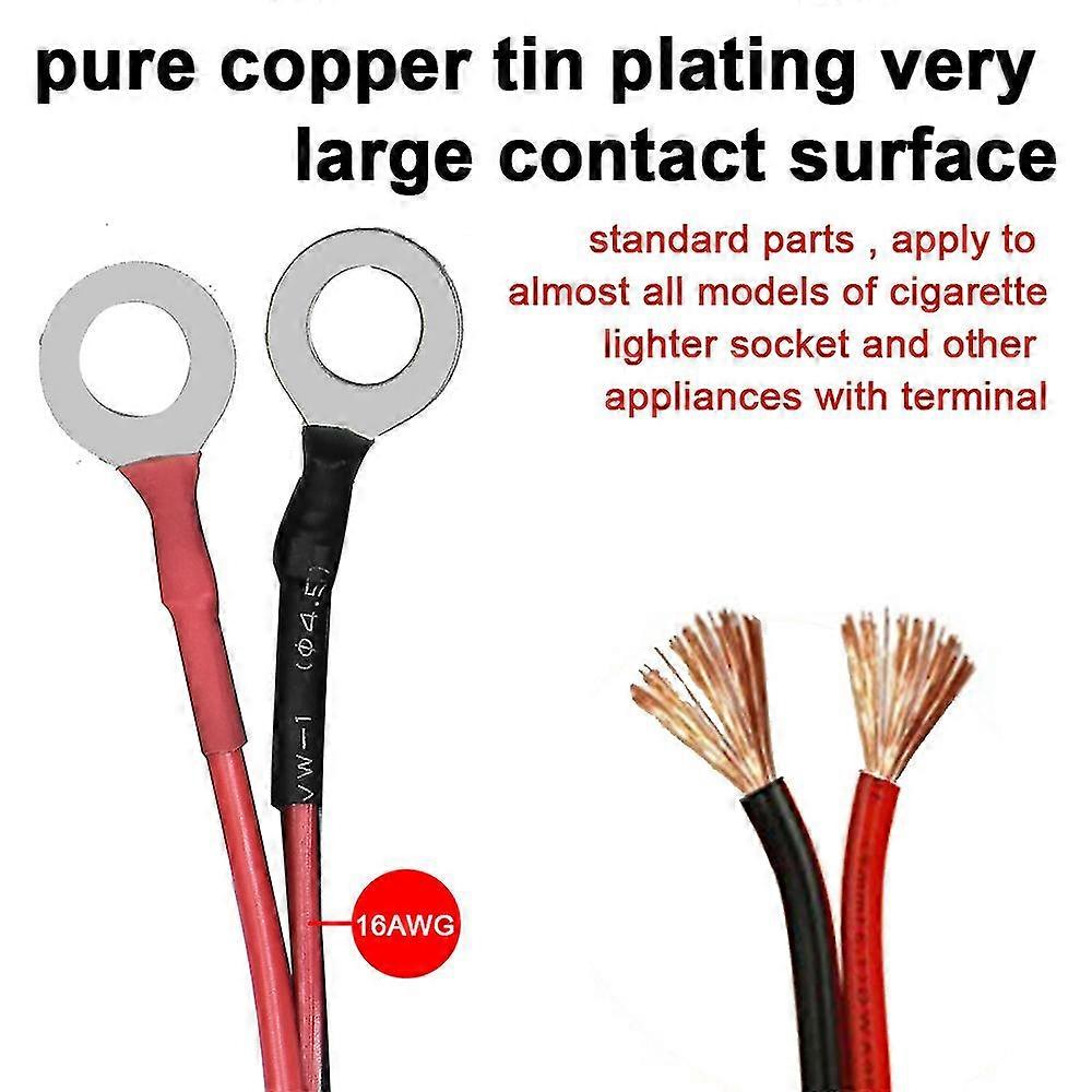 Yunpicar 15a Male Cigarette Lighter Adapter Power Plug Connector With ...