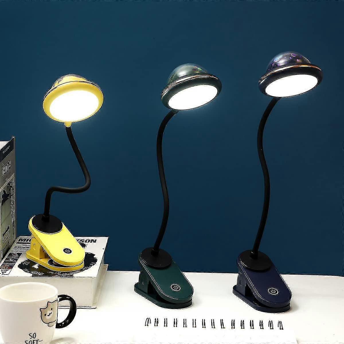 Clip Lamp For Kids, Usb Rechargeable Led Clip Reading Light With Star ...