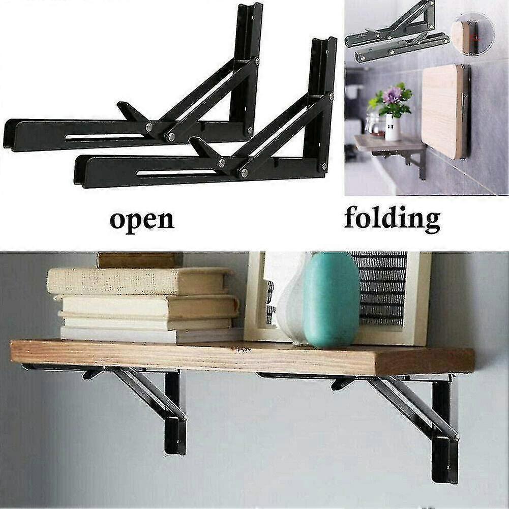 Heavy-duty Folding Shelf Bracket, Metal Wall Mounted Triangle Shelf ...