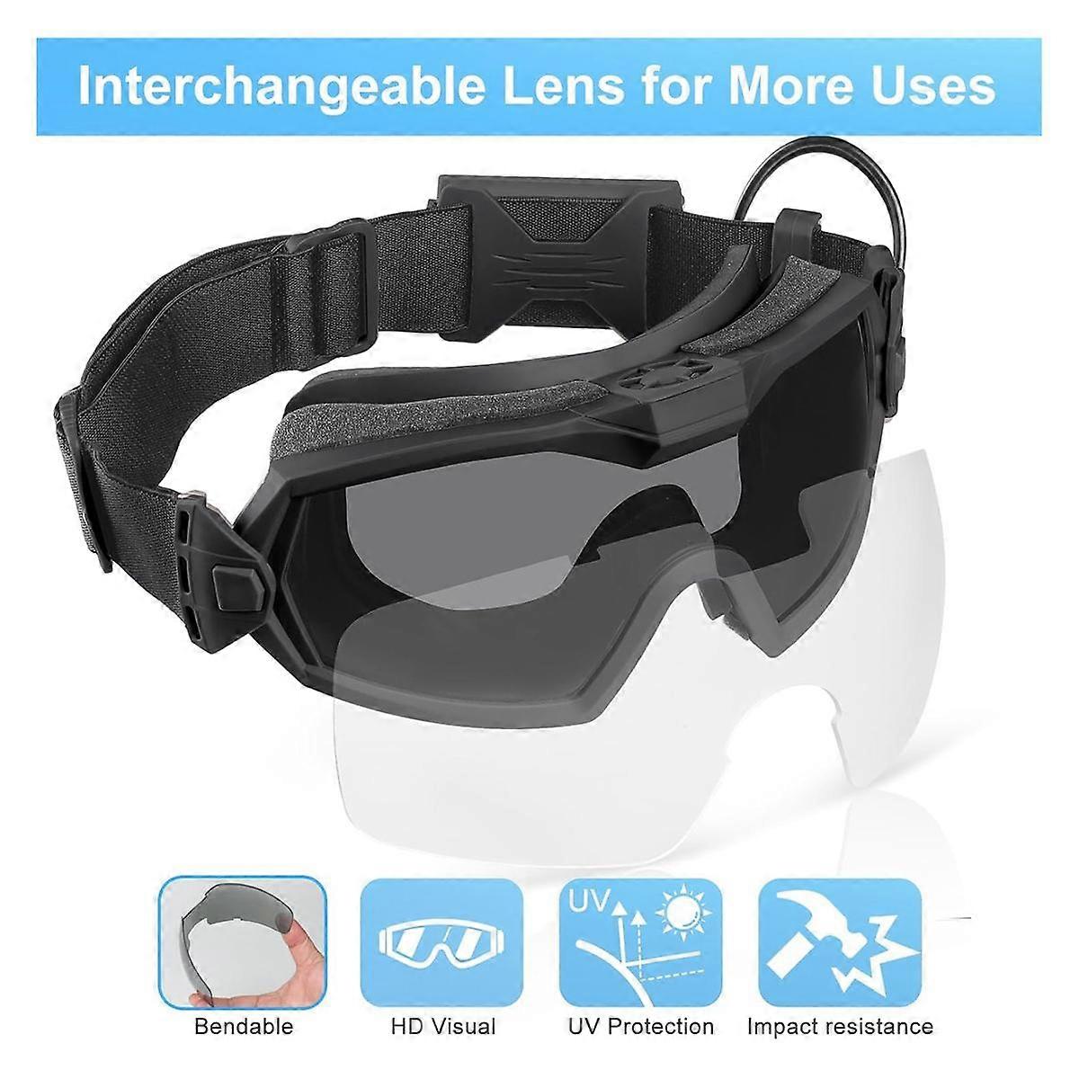Anti Fog Goggle with Fan and Interchangeable Lens, Goggles & Glasses ...