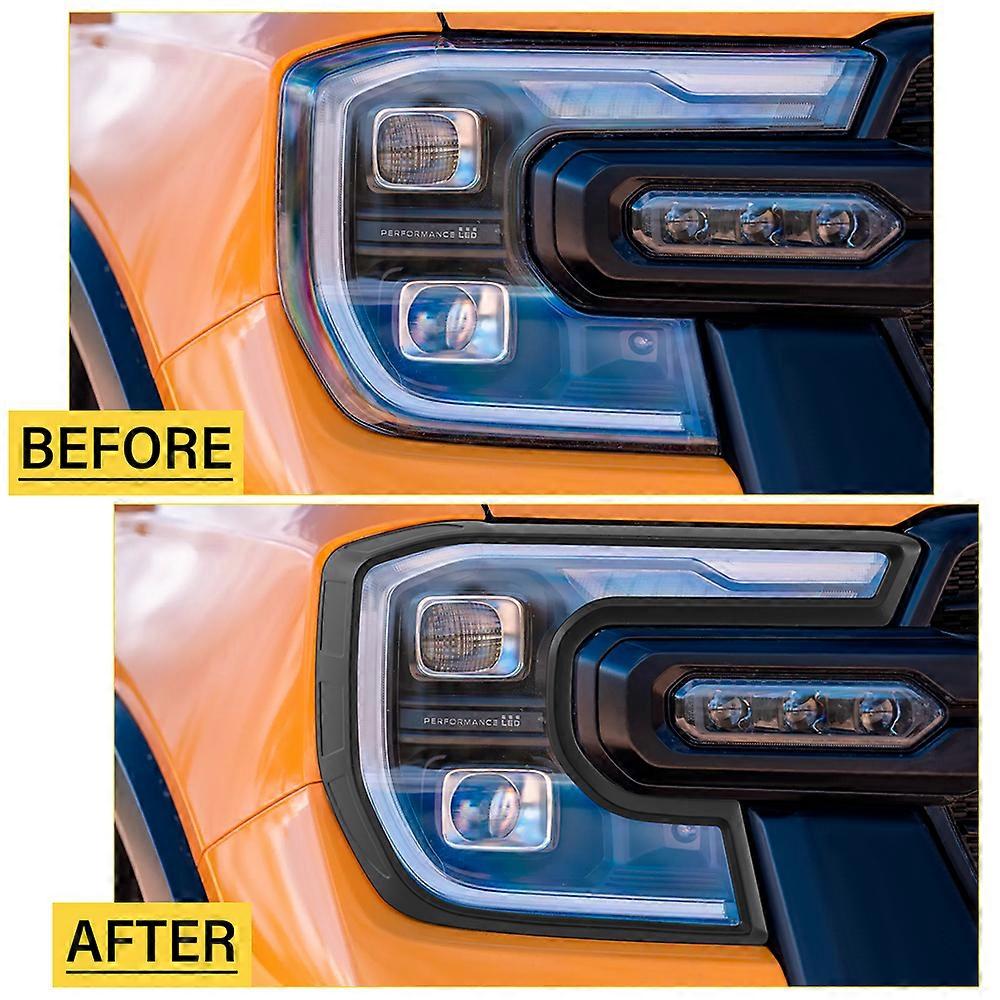 Front Headlight Cover Head Lights Cover For Ford Ranger Raptor Next ...