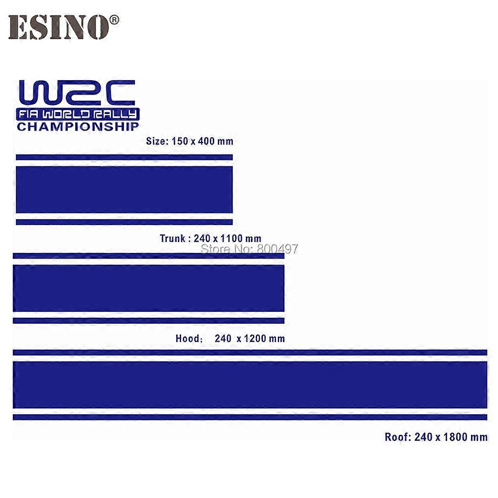 New WRC FIA World Rally Championship Stripe Set Car Hood Roof Trunk ...