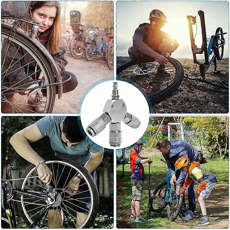 Compressed Air Y Splitter - Quick Connect - 3 Way - Pneumatic Connector ...