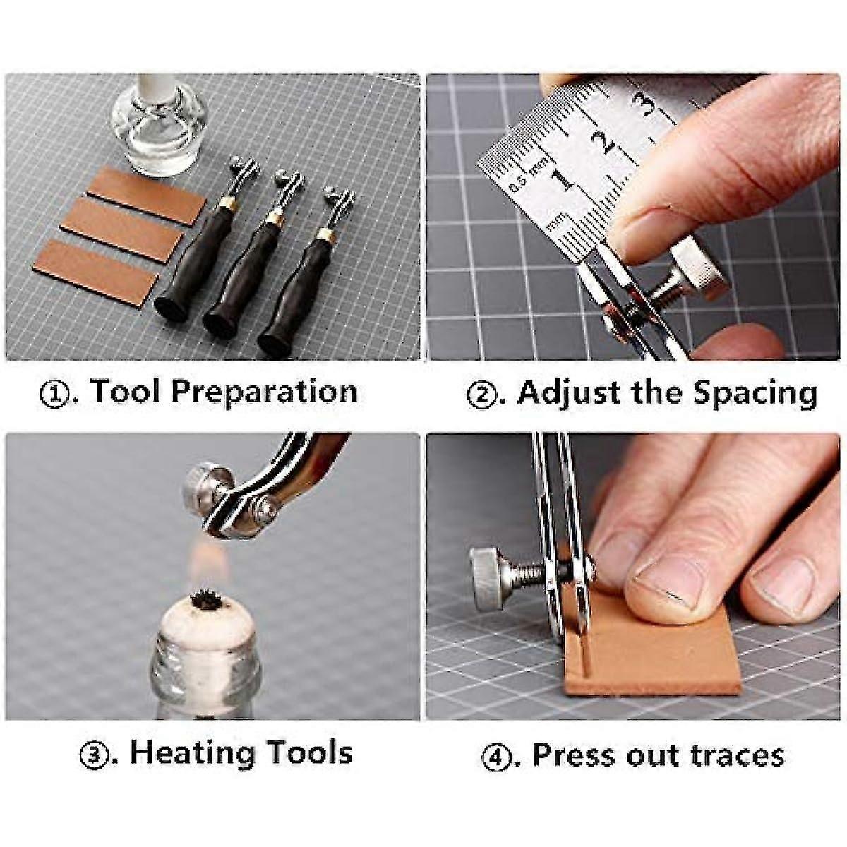 Adjustable Leather Edger Creaser Wooden Handle Stainless Steel ...