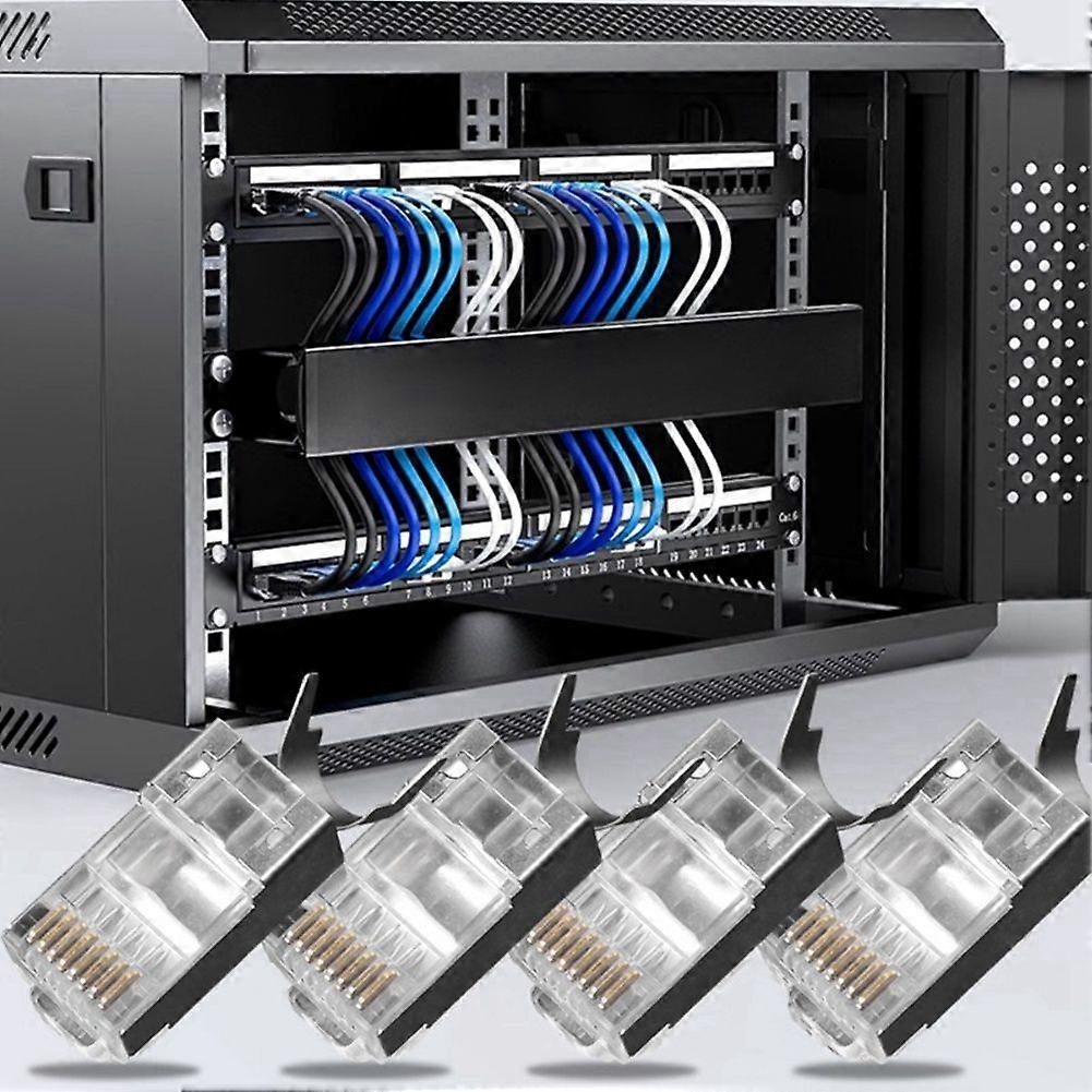 20pcs CAT7 Metal Shielded RJ45 Connector Ethernet Cable Plug CAT 7 ...