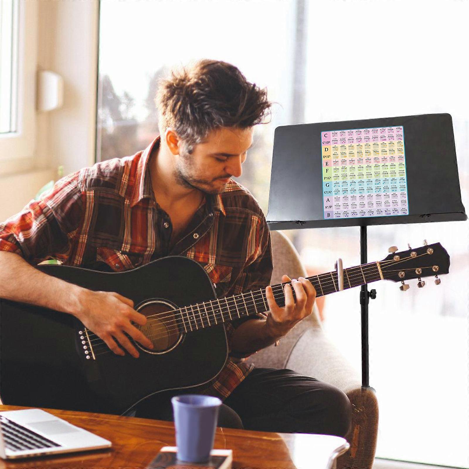 Guitar Chord Chart Guitar Chord Poster For Beginner Laminated Guitar ...