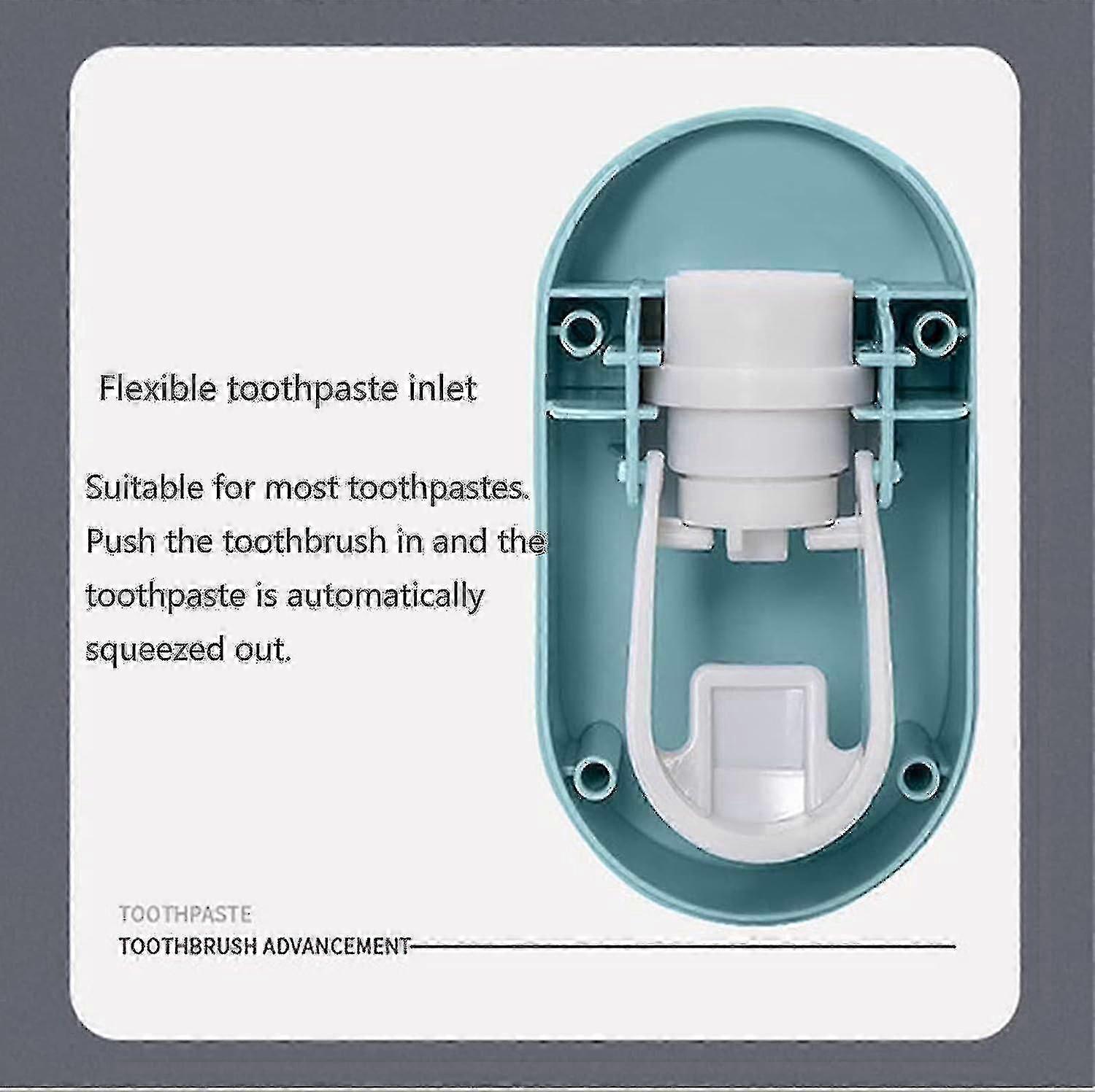 2 Pieces Automatic Wall Mounted Hands Free Toothpaste Dispenser ...