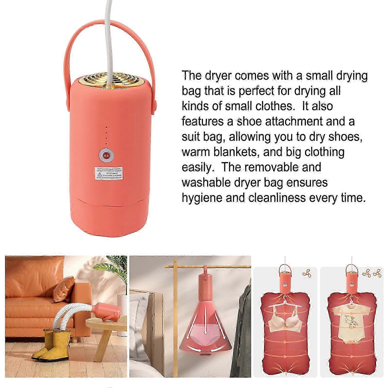 Electric Portable Dryer Travel Clothes Dryer 4 Wind Speed Mini Small ...