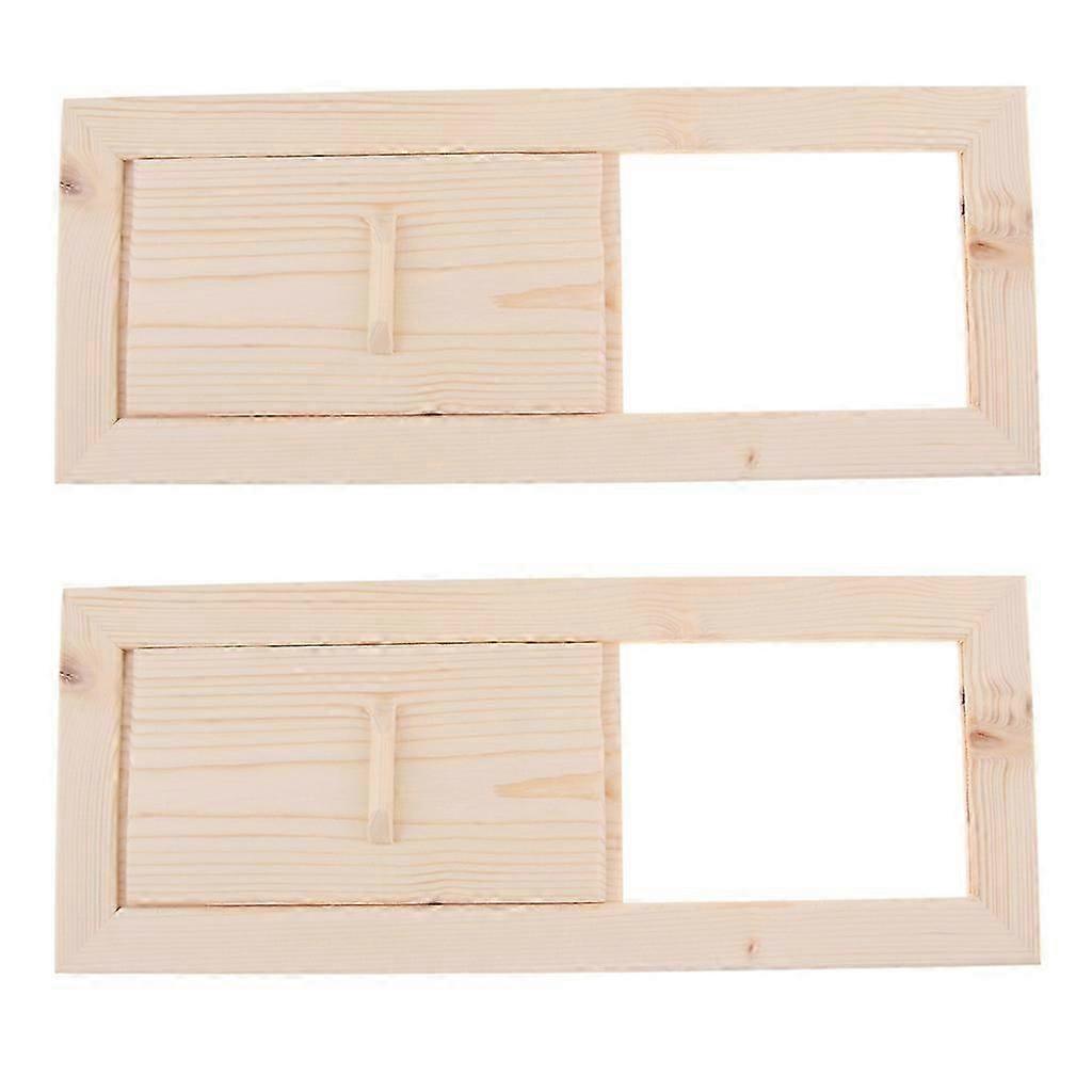 Set of 2 Wooden Sauna Air Vent Ventilation Louver for Sauna Club Hot ...