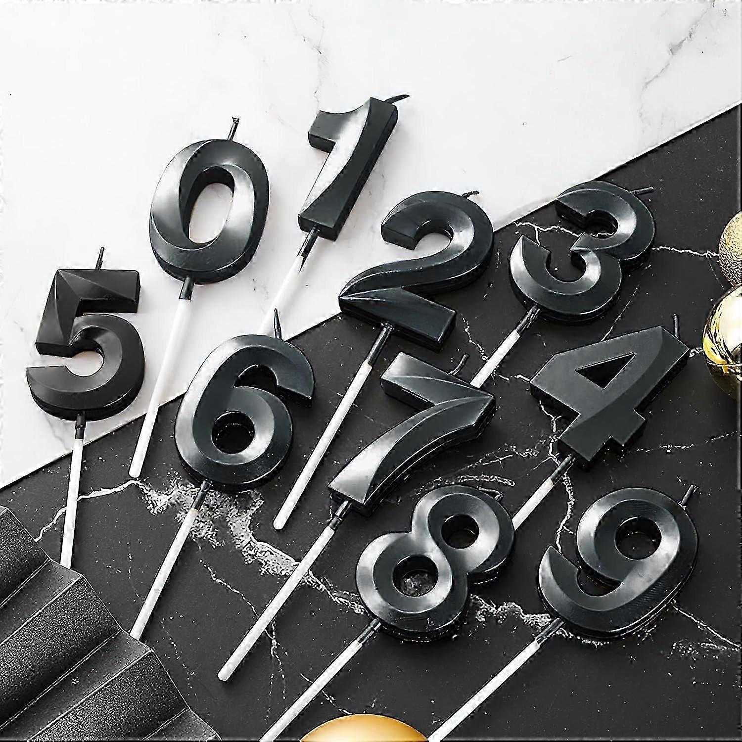 Number Candles Black, Happy Birthday Candle Number Birthday Number ...
