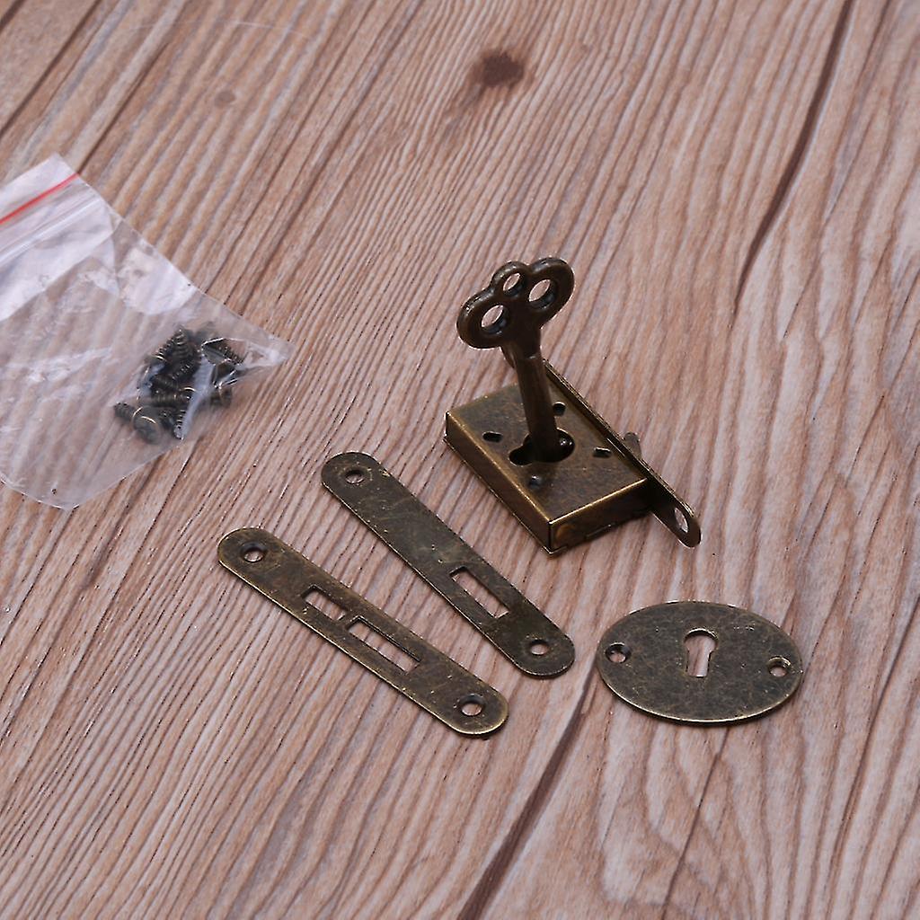 Antique Metal Drawer Locks With Key For Wardrobe, Jewelry Wooden Box ...