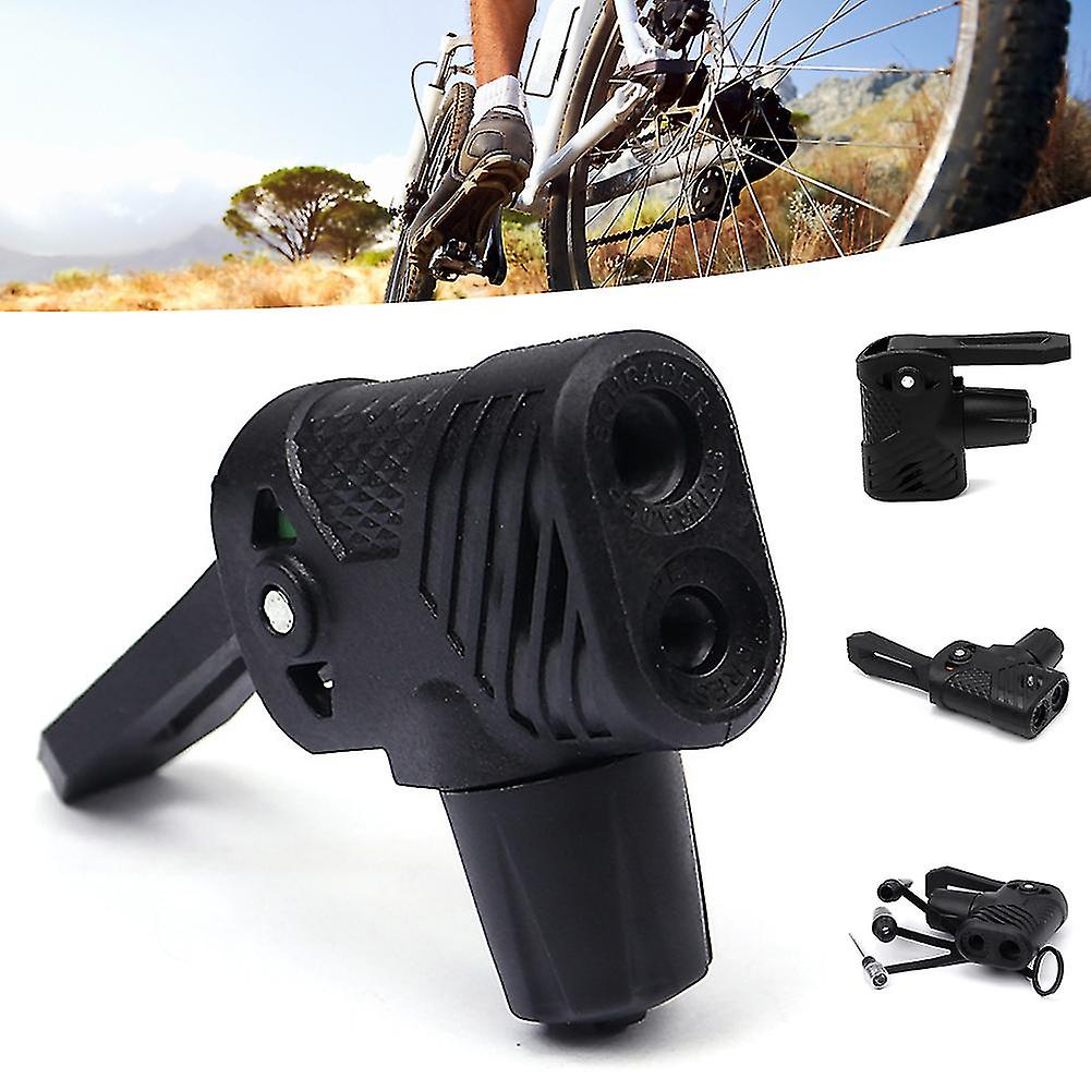 Bike Tire Inflator Nozzle Dual Head Air Pump Adapter Portable Bicycle ...