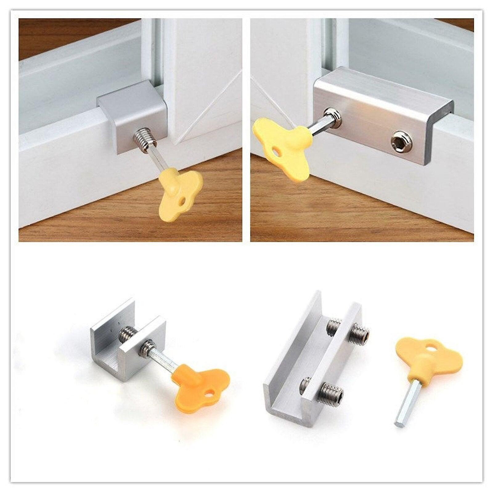 10X Adjustable Sliding Window Locks Door Frame Locks With Key Safety ...