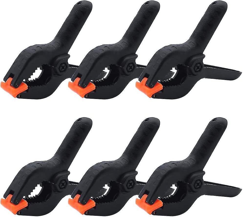 Set Of 6 Plastic Spring Clamps Maximum Opening Up To 4cm High Strength ...