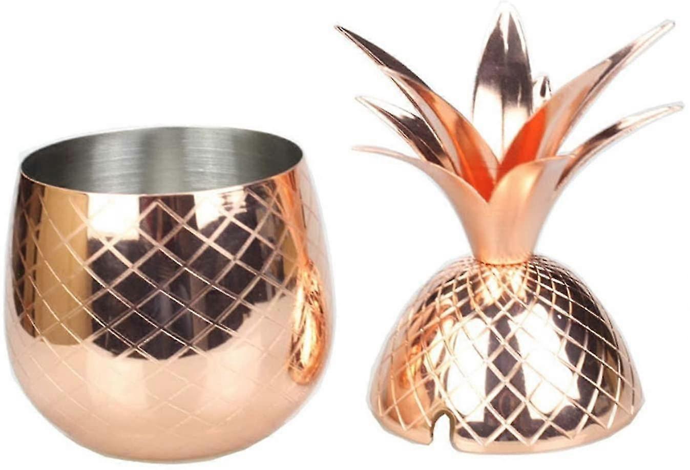 Light Ice Bucket,pineapple Cocktail Stainless Steel Metal Copper Cups ...