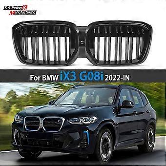 For BMW iX3 G08i 2022-IN Piano Black Front Kidney Bumper Grille M-tri ...