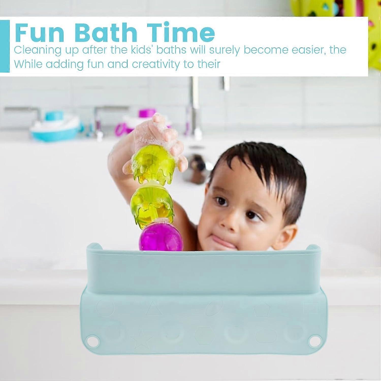 Bathtub Splash Guard for Tub Kids, Silicone Bathtub Splash Guard Play ...