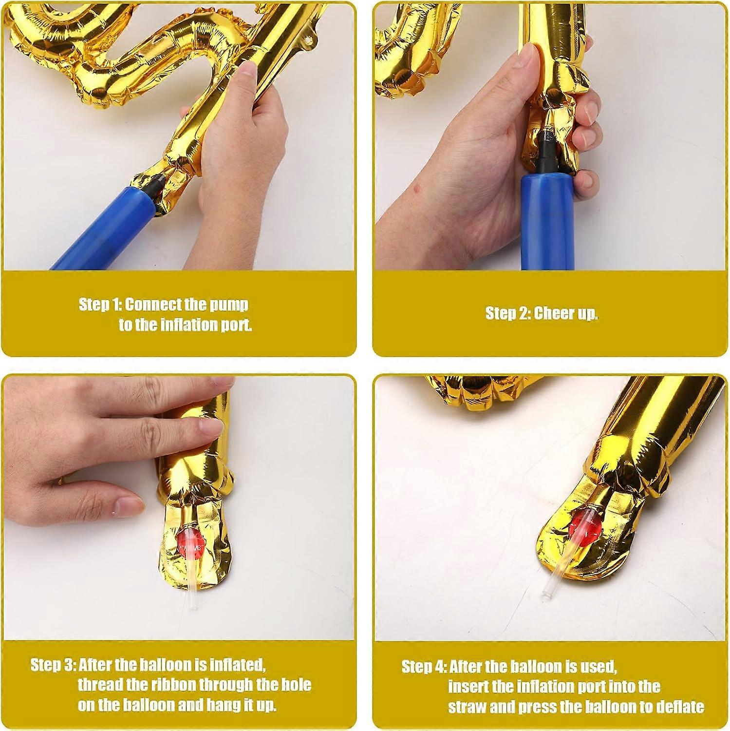 2pcs Happy Birthday Balloon Banner, 16 Inch Happy Birthday Balloons ...