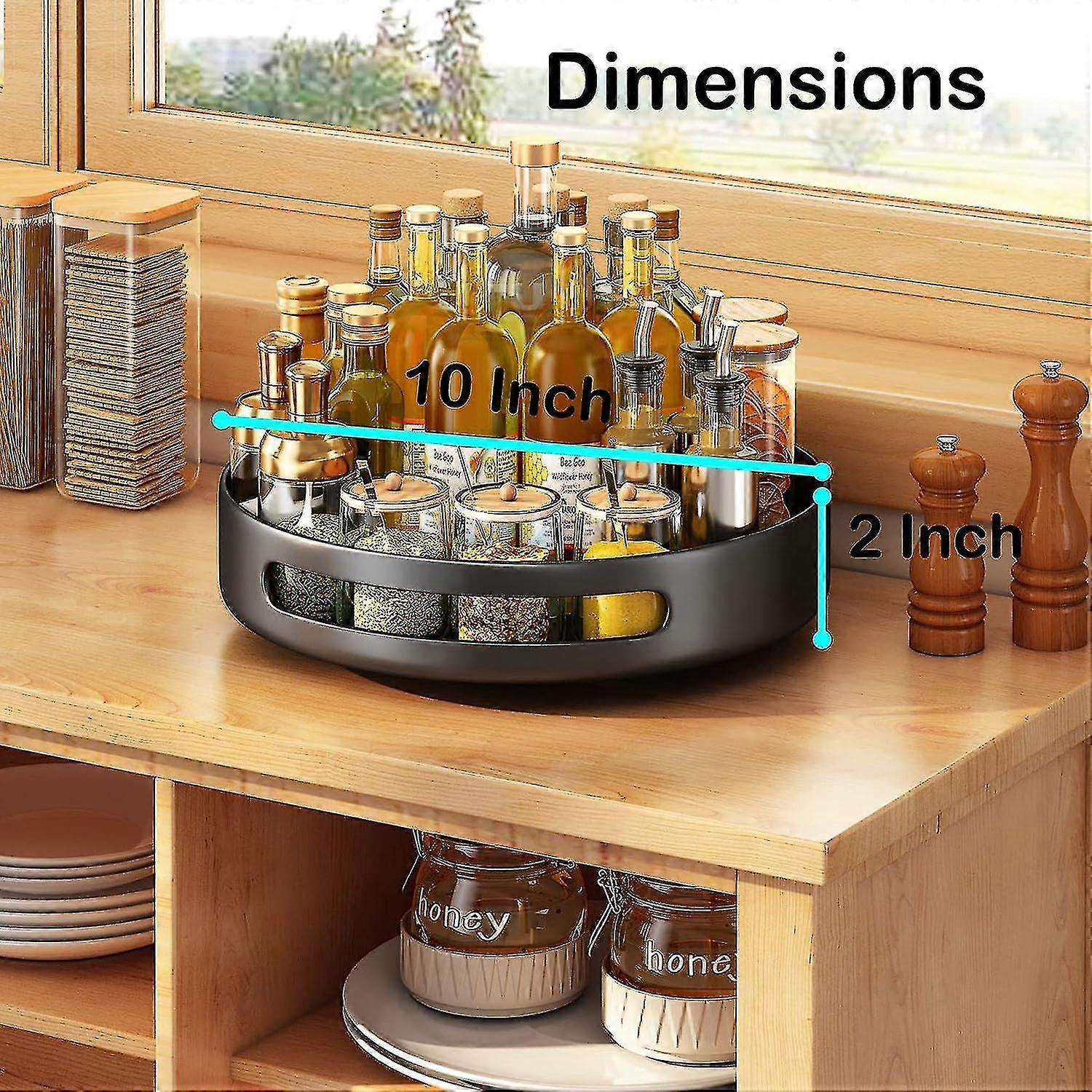 Rotating Metal Spice Rack, Used For Cabinets, Counters, Closets ...