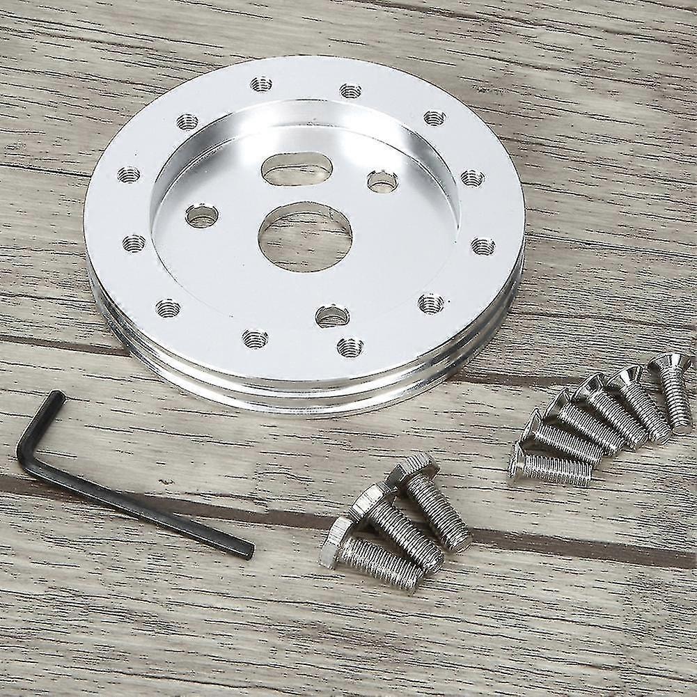 Universal Steering Wheel To Grant 3 Hole 0.5in Hub Spacer Pad For 6 Hole Adapter(silver) | Fruugo UK