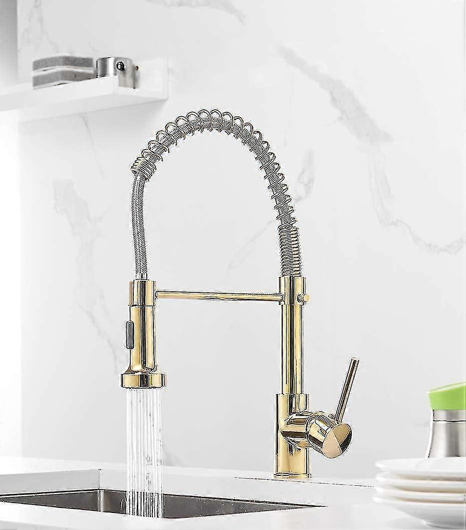 Kitchen Tap Chrome Tap Kitchen Tap With Spiral Spring 360 Swivel Sink ...