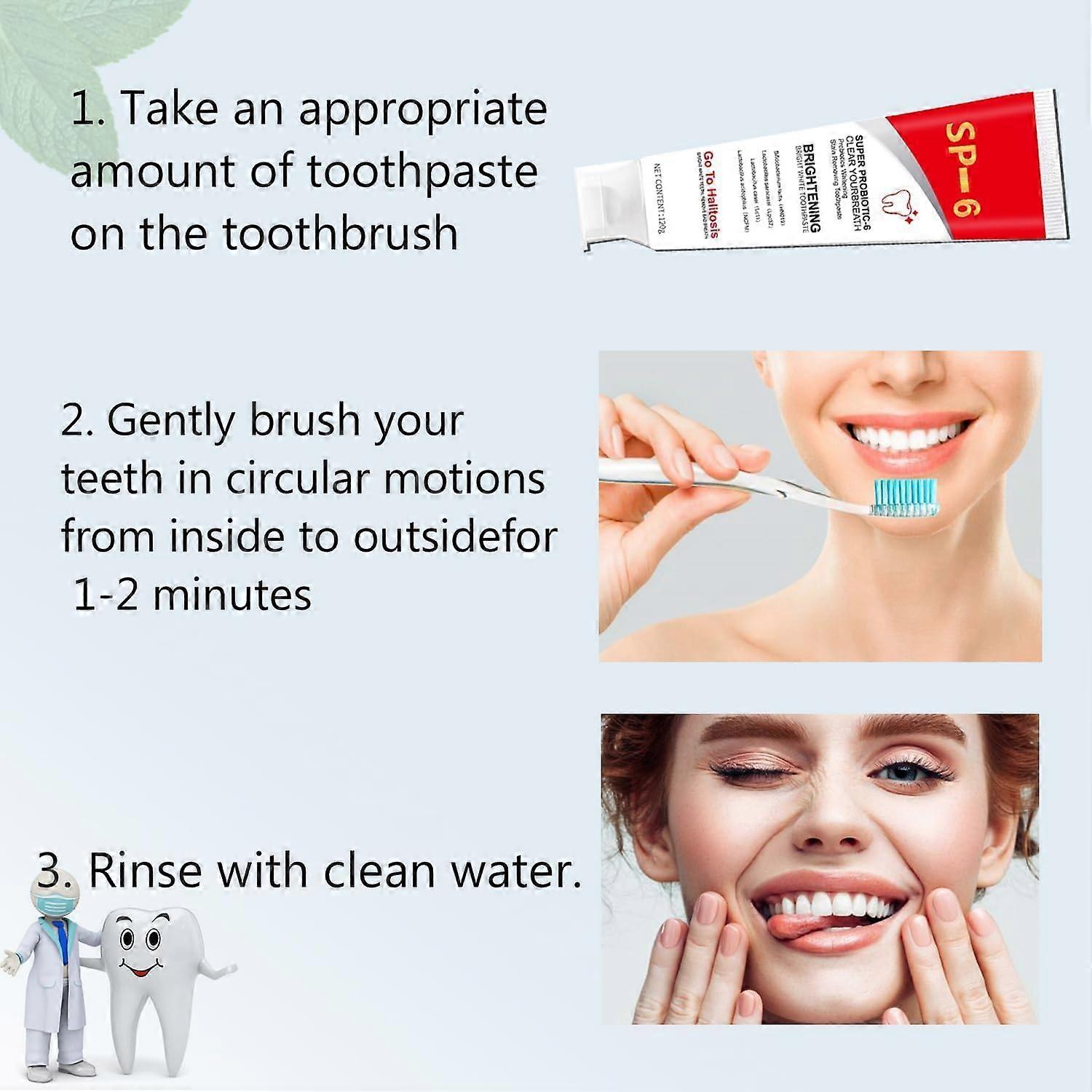 2024 SP-6 Probiotic Whitening Toothpaste Brightening & Stain Removing ...