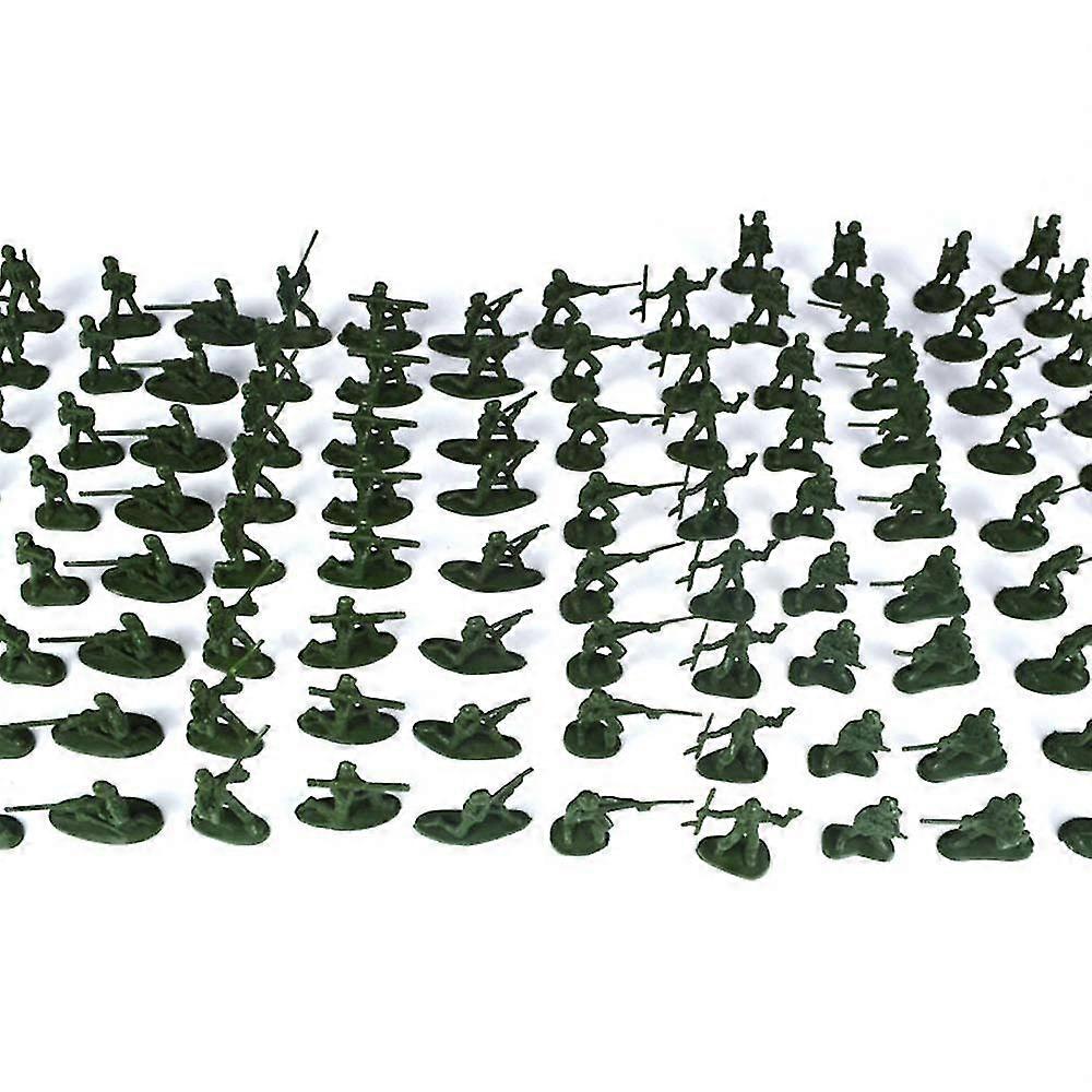100 Pcs Mini Soldiers Model Playset Military Army Men Action Figures ...