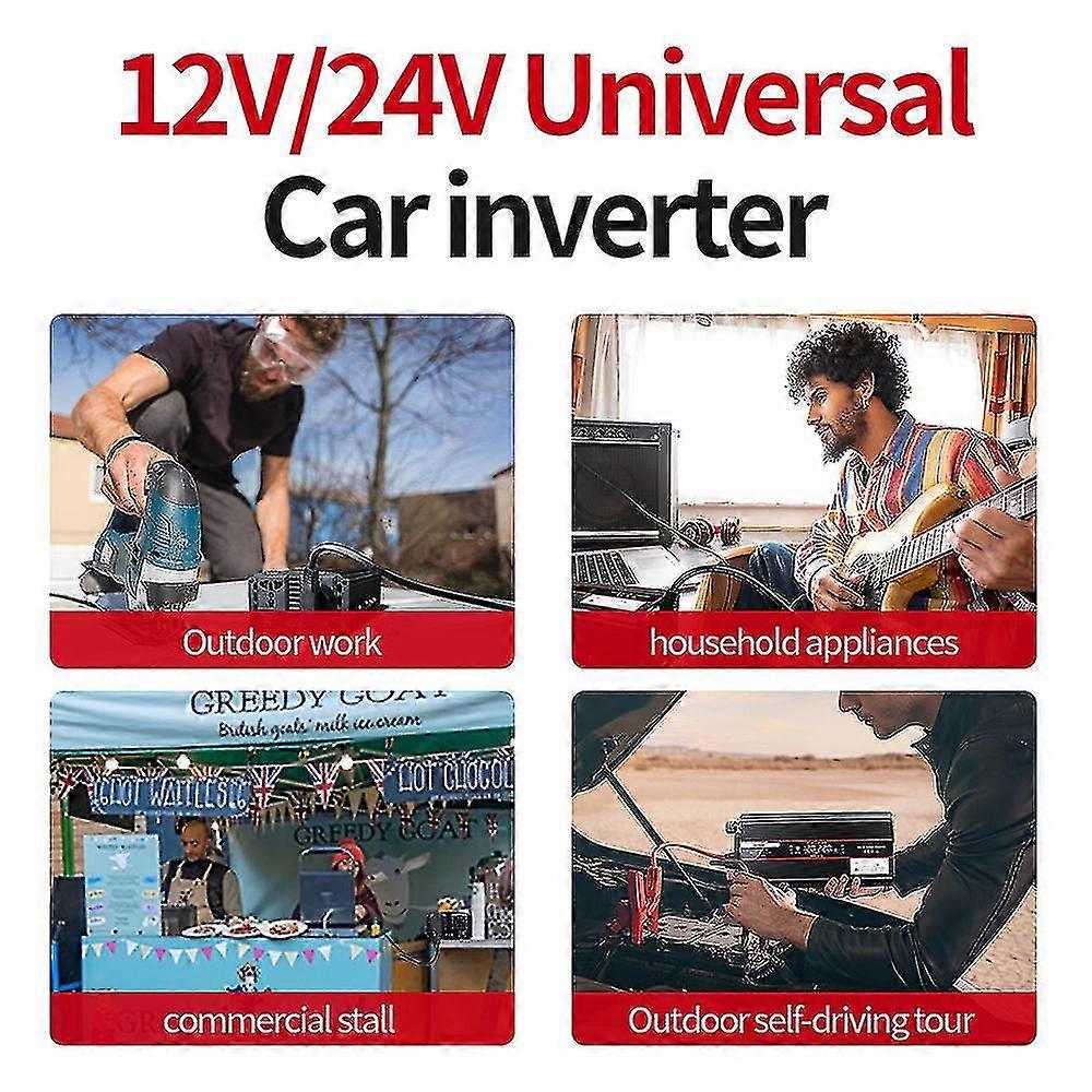 6000w Outdoor Inverter Lcd Display Power Converter Dc 12v /24v To Ac ...