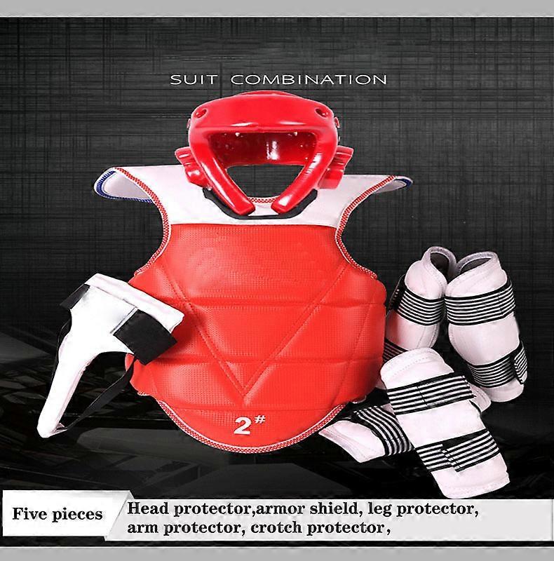 Taekwondo Training Kit Glvoes Karate Vest Body Protector Sparring Gear ...