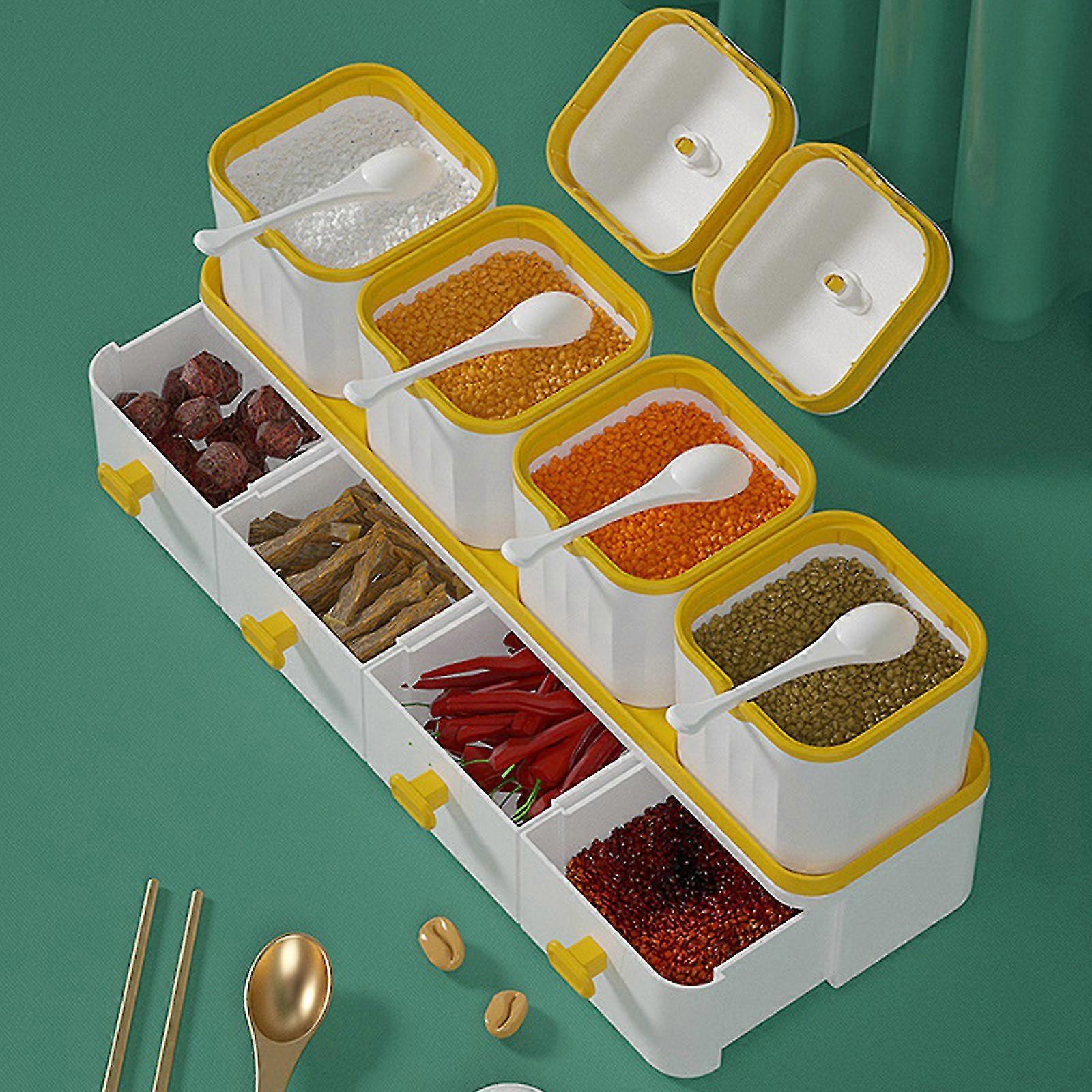 Seasoning Jar Spice Box Container For Storing Spices Salt Pepper Sugar ...