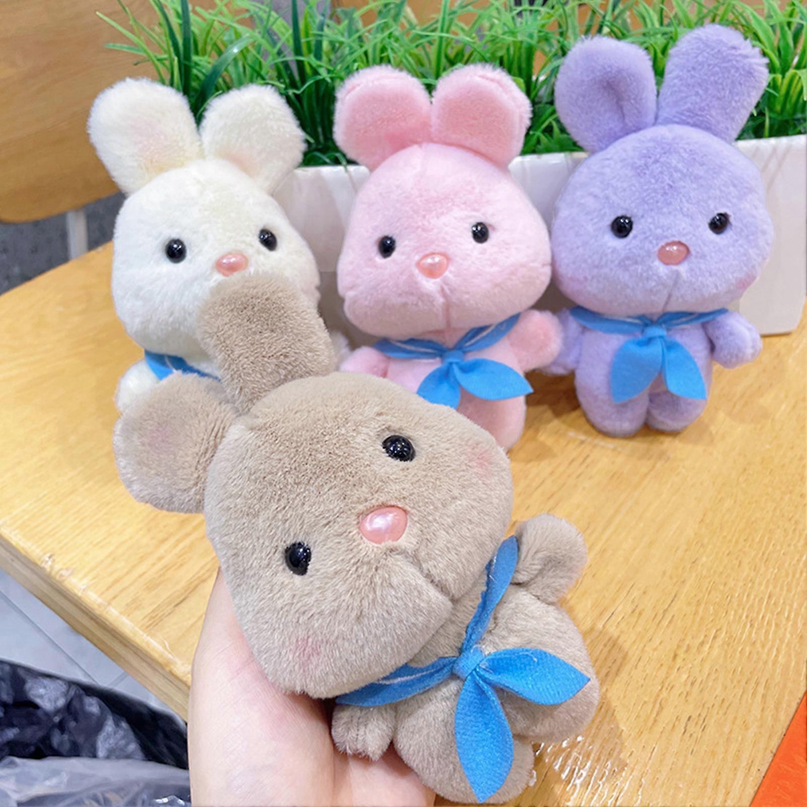 12cm Plush Rabbit Pendant Soft Lovely 3D Eyes Navy Bunny Plushie ...