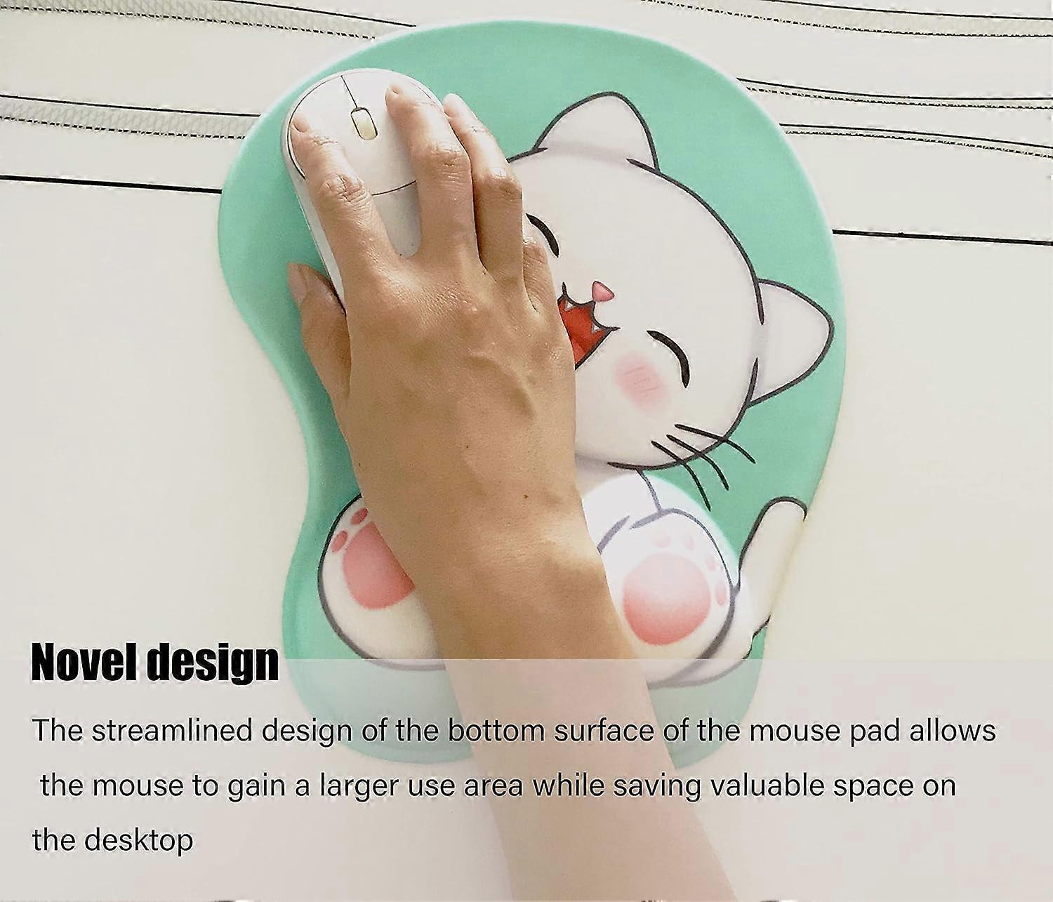 3D Mouse pad with Ergonomic Wrist Rest Support, Non-Slip Gel Anime ...