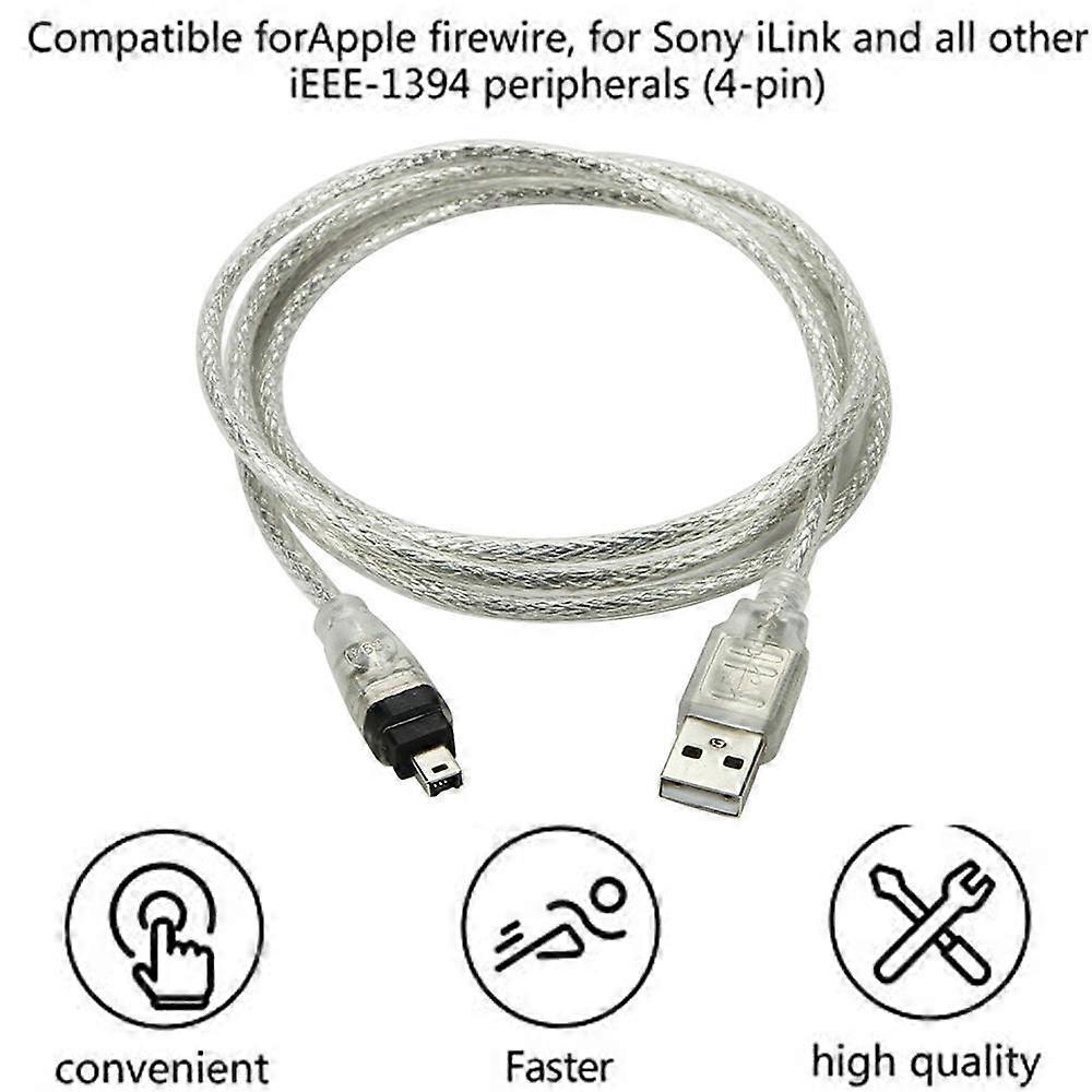 Cable USB MALE To Firewire Plug To Mini 4-Pin To Firewire Adaptor for ...