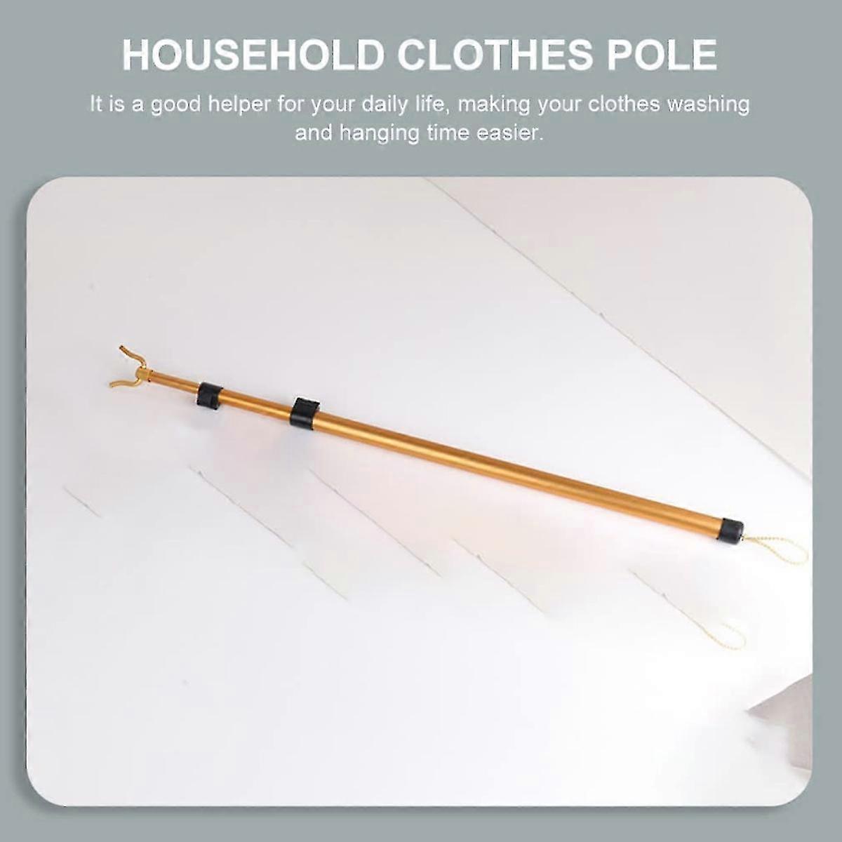 Long Reach Pole Hook Clothes Drying Pole Telescoping Closet Reacher ...