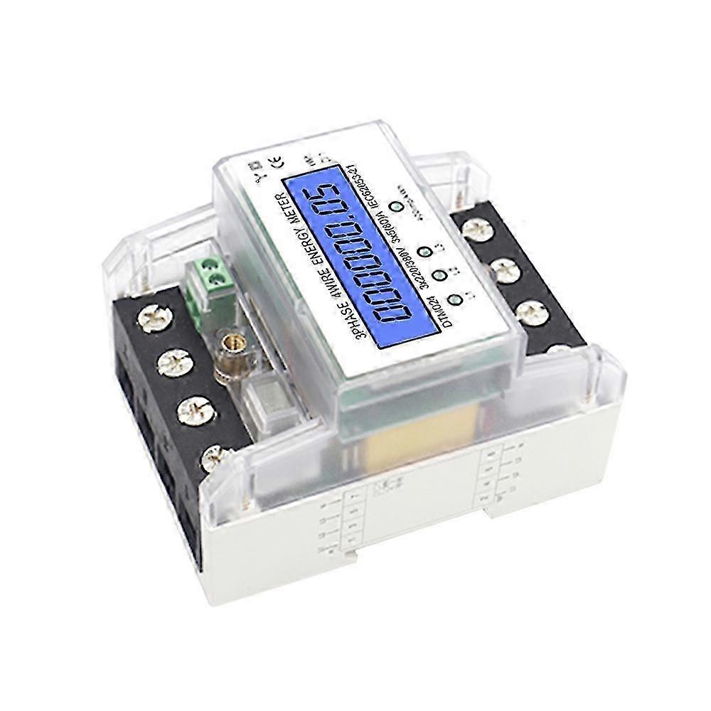 3 Phase 4 Wire Energy Meter 220/380V 5-80A Energy Consumption kWh Meter ...