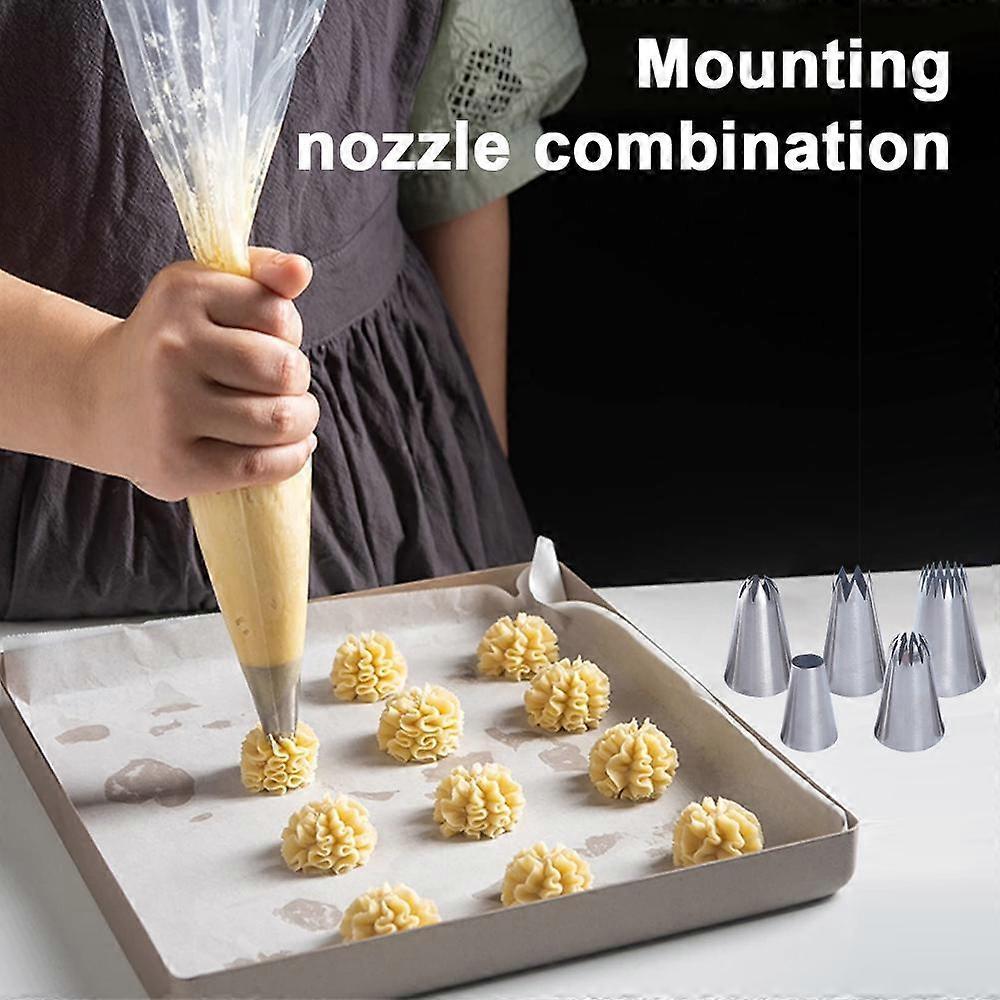 5 Pcs Braided Decorating Tube Nozzle Tips Set, Half Row Woven Flower ...