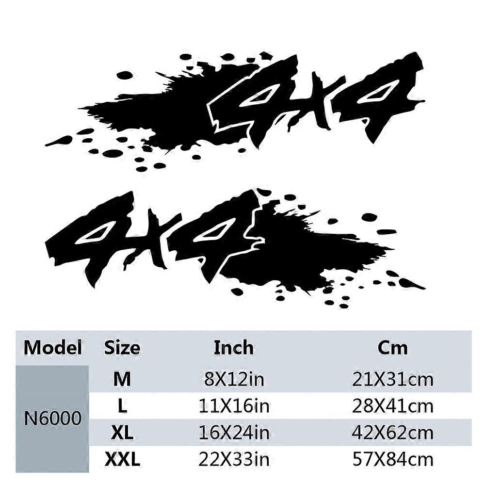 2pcs 4x4 Off-Road Car Sticker Ford Ranger Raptor F150 Mitsubishi L200 ...