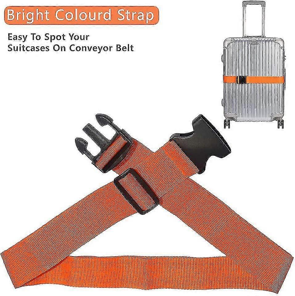 Luggage Straps 4pack Adjustable Suitcase Belts Travel Packing Belt With ...