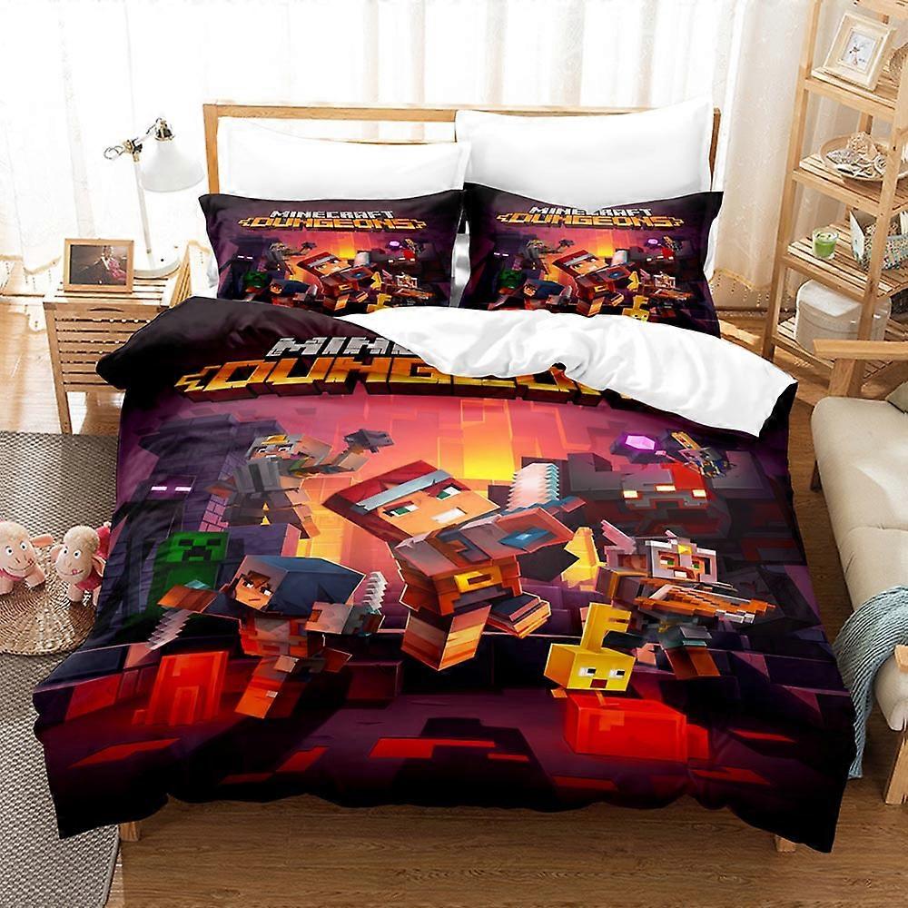 Minecraft Bedding Suit Duvet Cover 3D Printing Boy Girl Theme Room ...