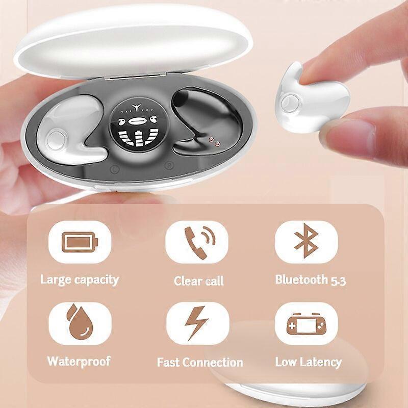 Smallest Sleep Invisible Earbuds Mini Hidden Work Headphone Bass Noise ...