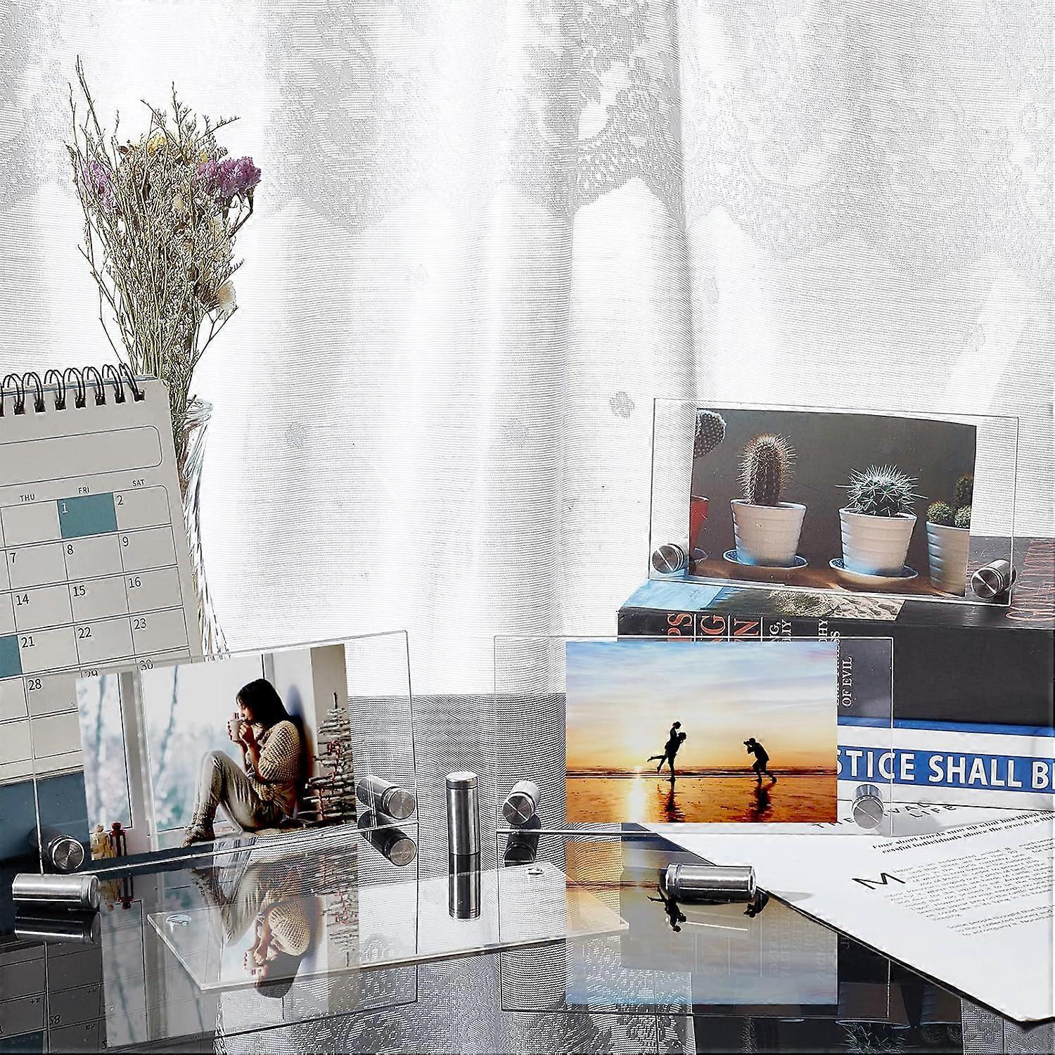 8 Sets 6 X 3 Inch Acrylic Wall Name Plate Clear Office Door Mount Name ...