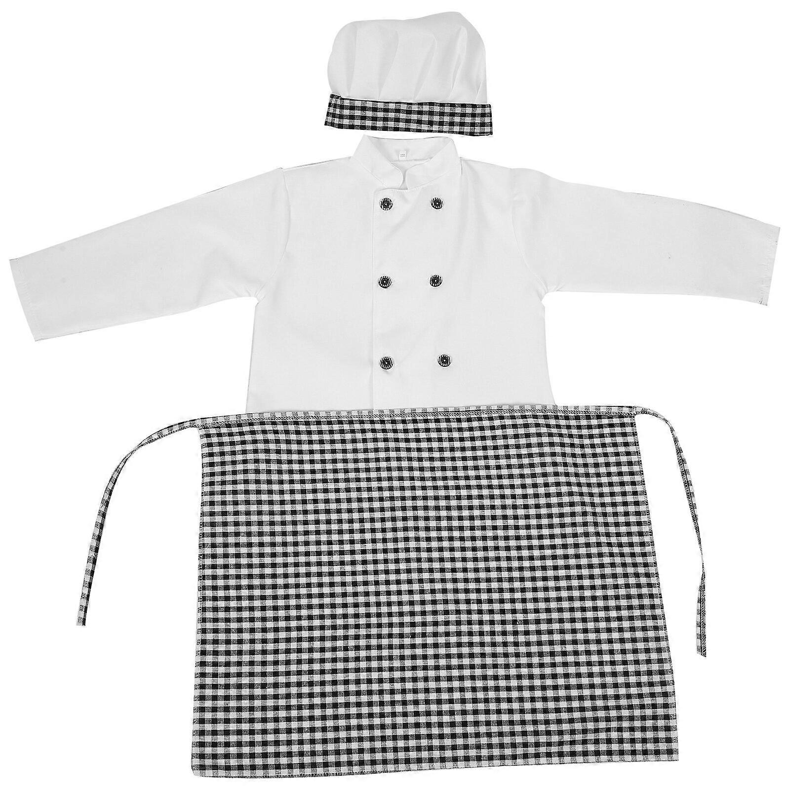 1 Set Kids Role Play Chef Costume Children Cooking Coat Baker Hat Apron ...