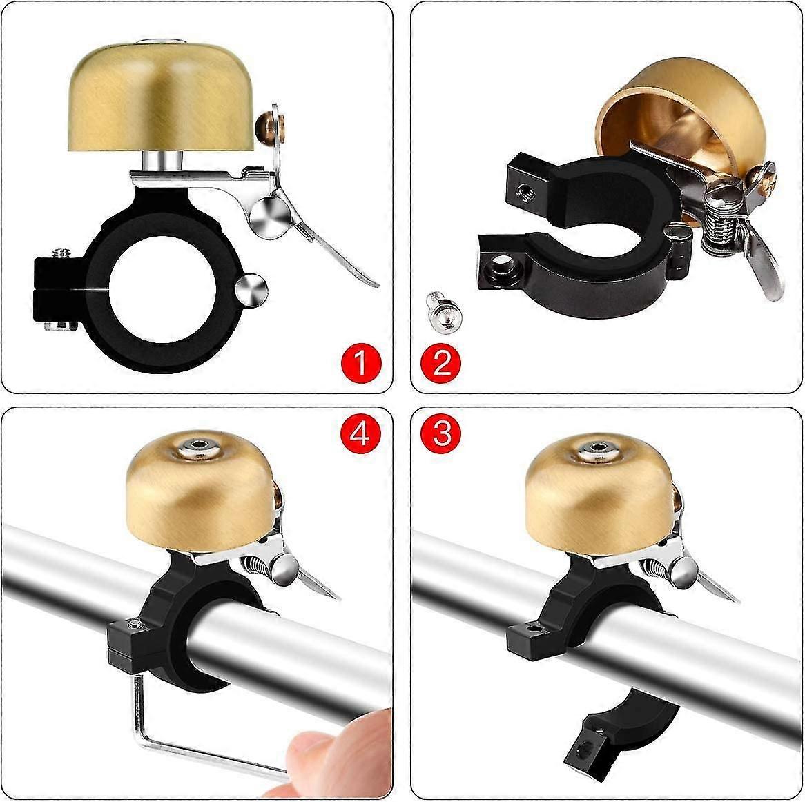 Bike Bell, Classic Brass Bike Bell, Loud Road Bike Mountain Bike Horn ...