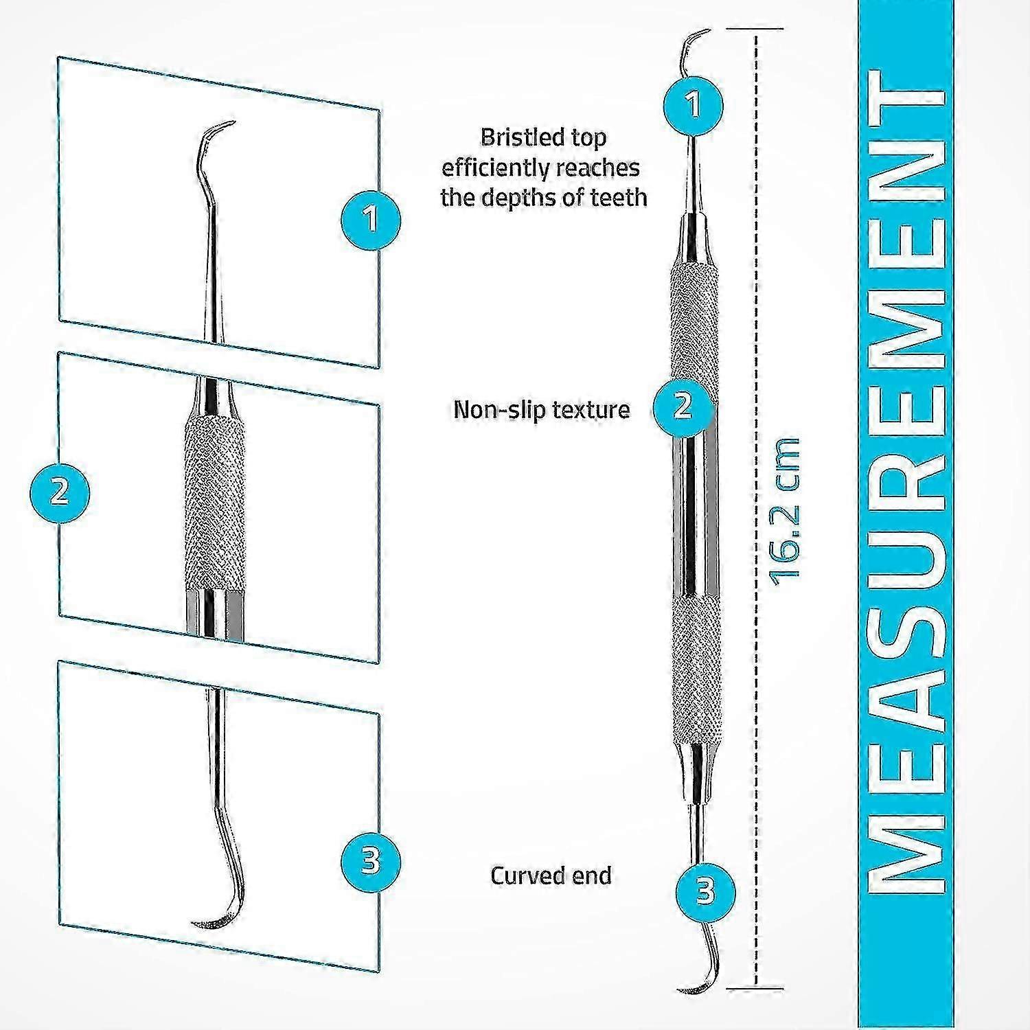 Professional Dental Tartar Scraper Tool - Dental Pick, Double Ended ...