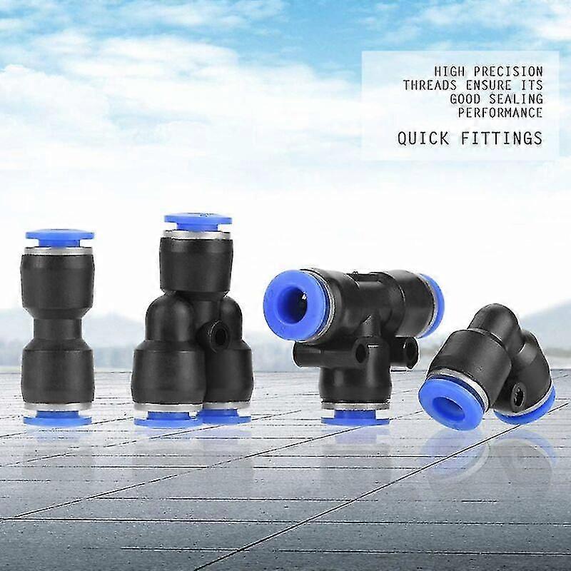 Pneumatic Quick Couplings, 40pcs 6mm Inch Air Hose Connector Pneumatic ...