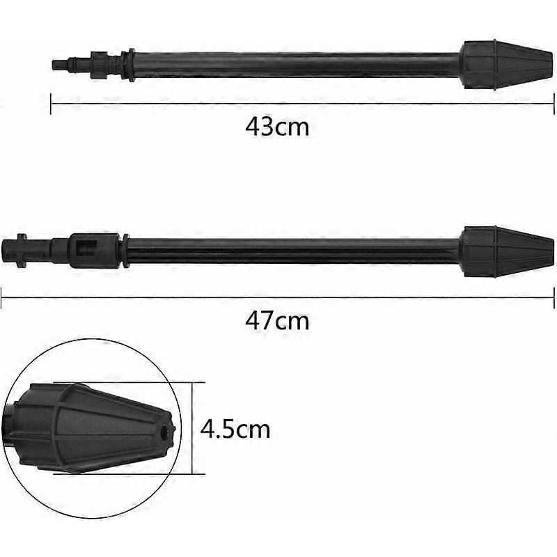 High-pressure water gun with variable jet lance and rotating lance ...