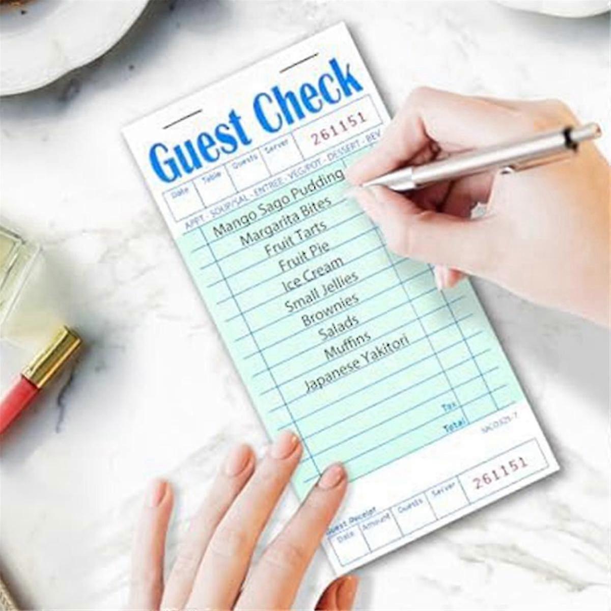 5 Pack Guest Check Books, Server Note Pads for Restaurant, Green Waiter ...